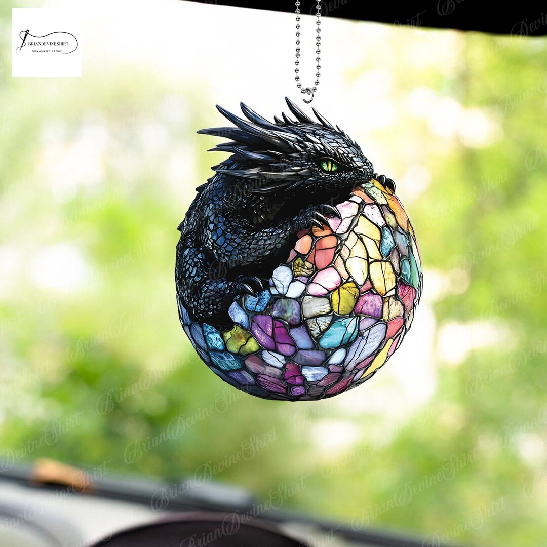 Fantasy Baby Dragon Acrylic Window Hanging, Dragon Wall Art Decoration ...