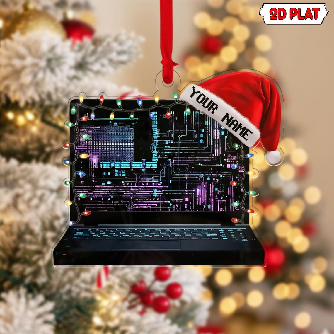 Custom Computer Programmer 2D Flat Acrylic Ornament, Personalized ...