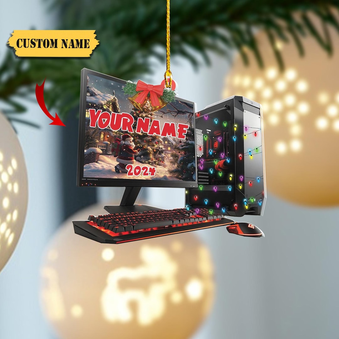 Custom Gaming Computer Christmas Ornament, Christmas Tree Decor, Custom ...