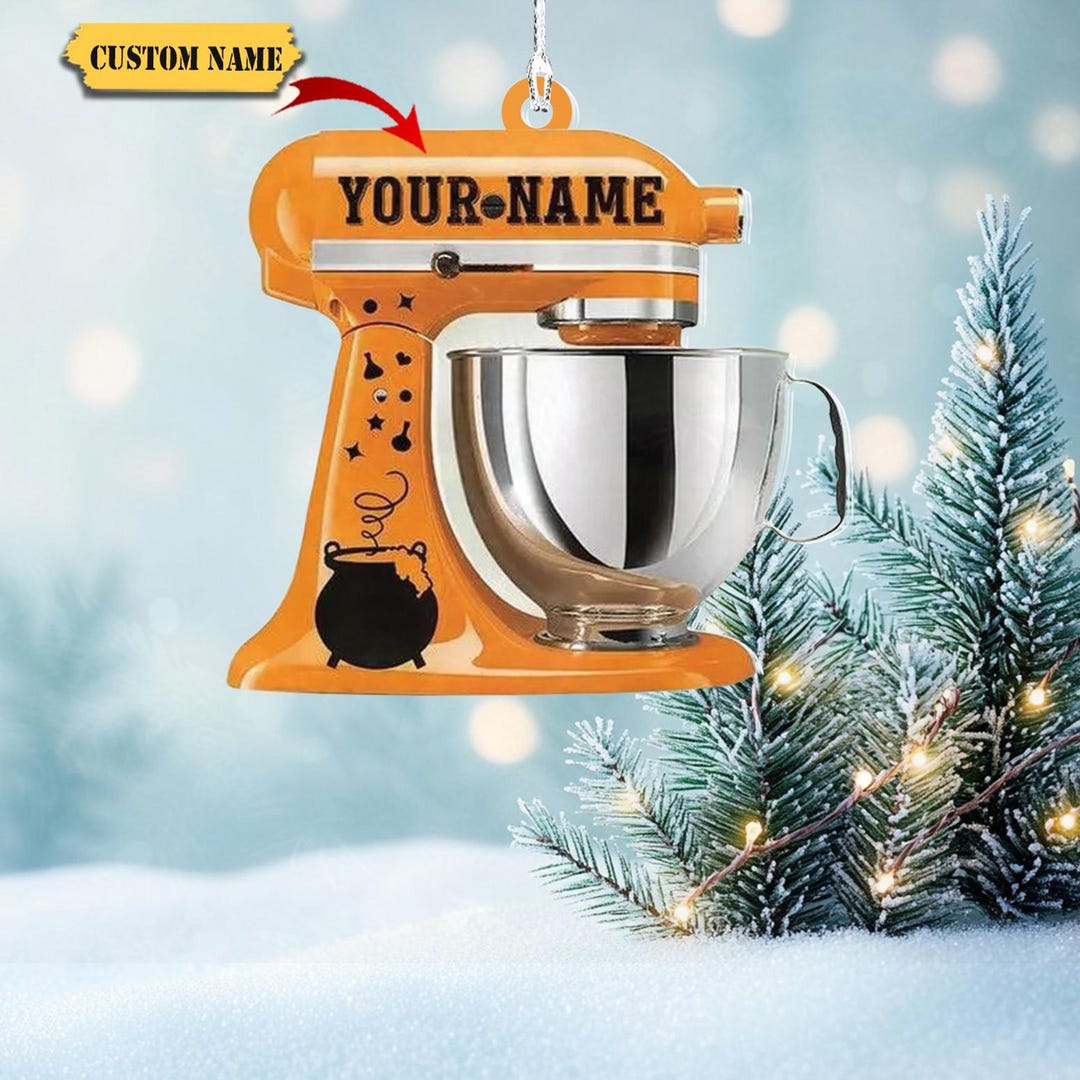 Personalized Baking Mixer Christmas Flat Ornament 2D Baking Mixer ...