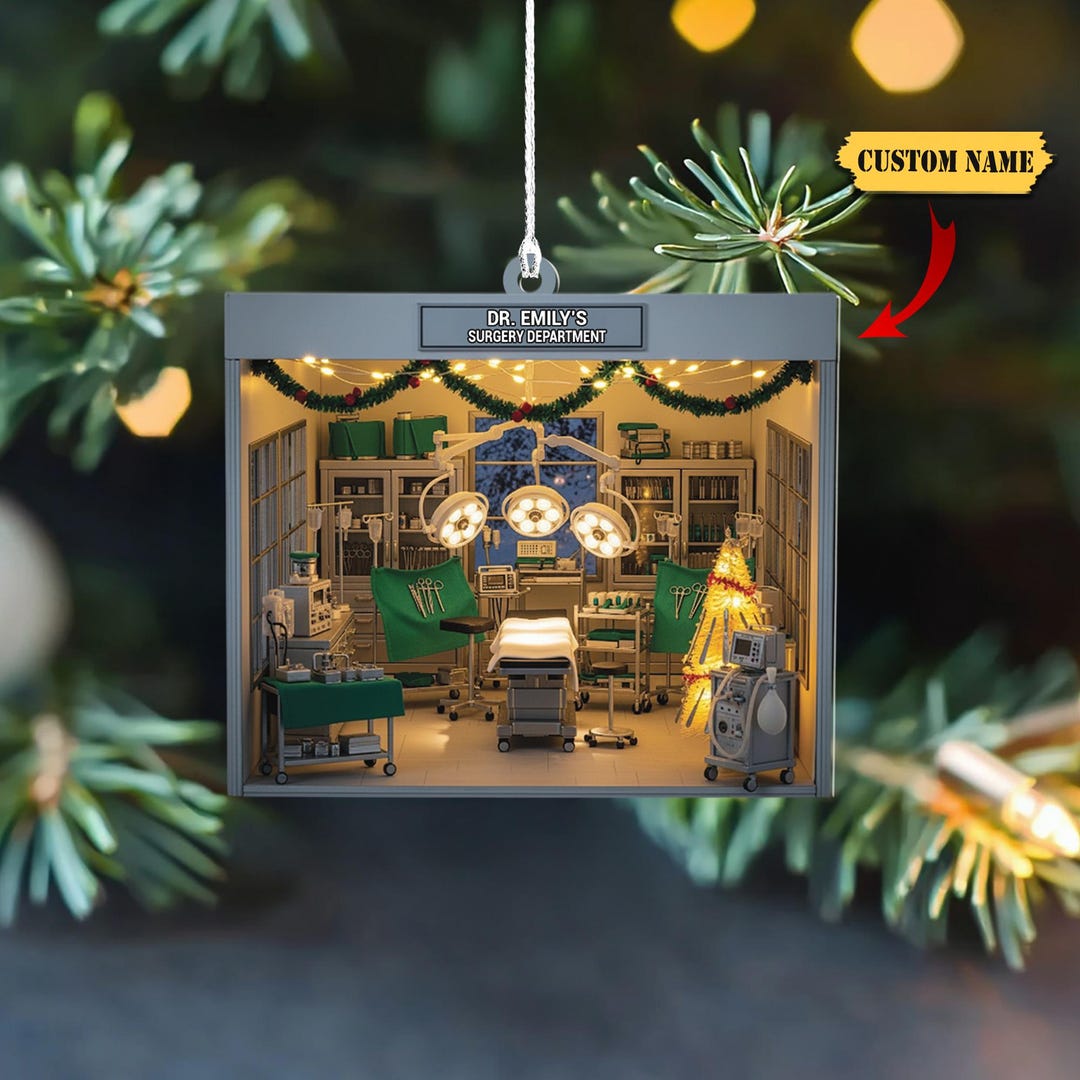 Personalized Surgery Department Acrylic Ornament, Custom Name Christmas ...