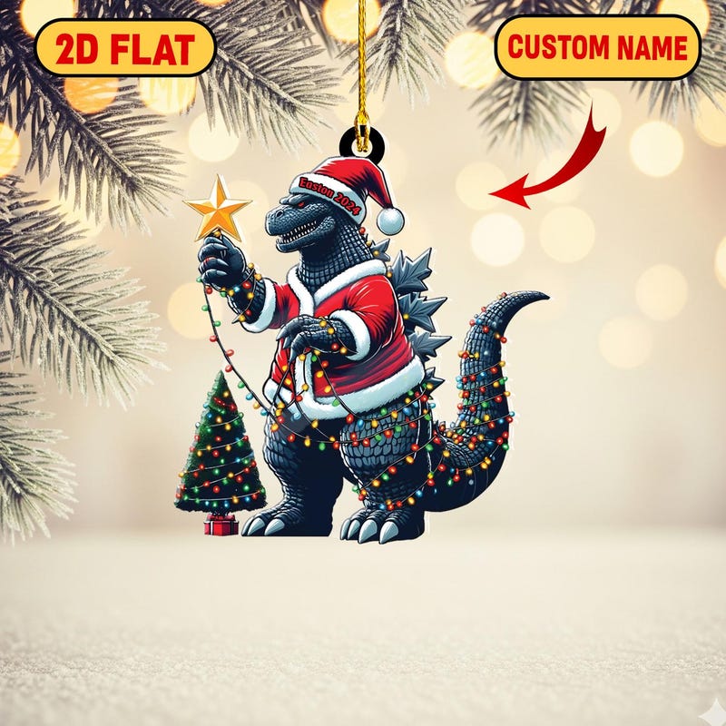 Godzilla Christmas Decor - Etsy