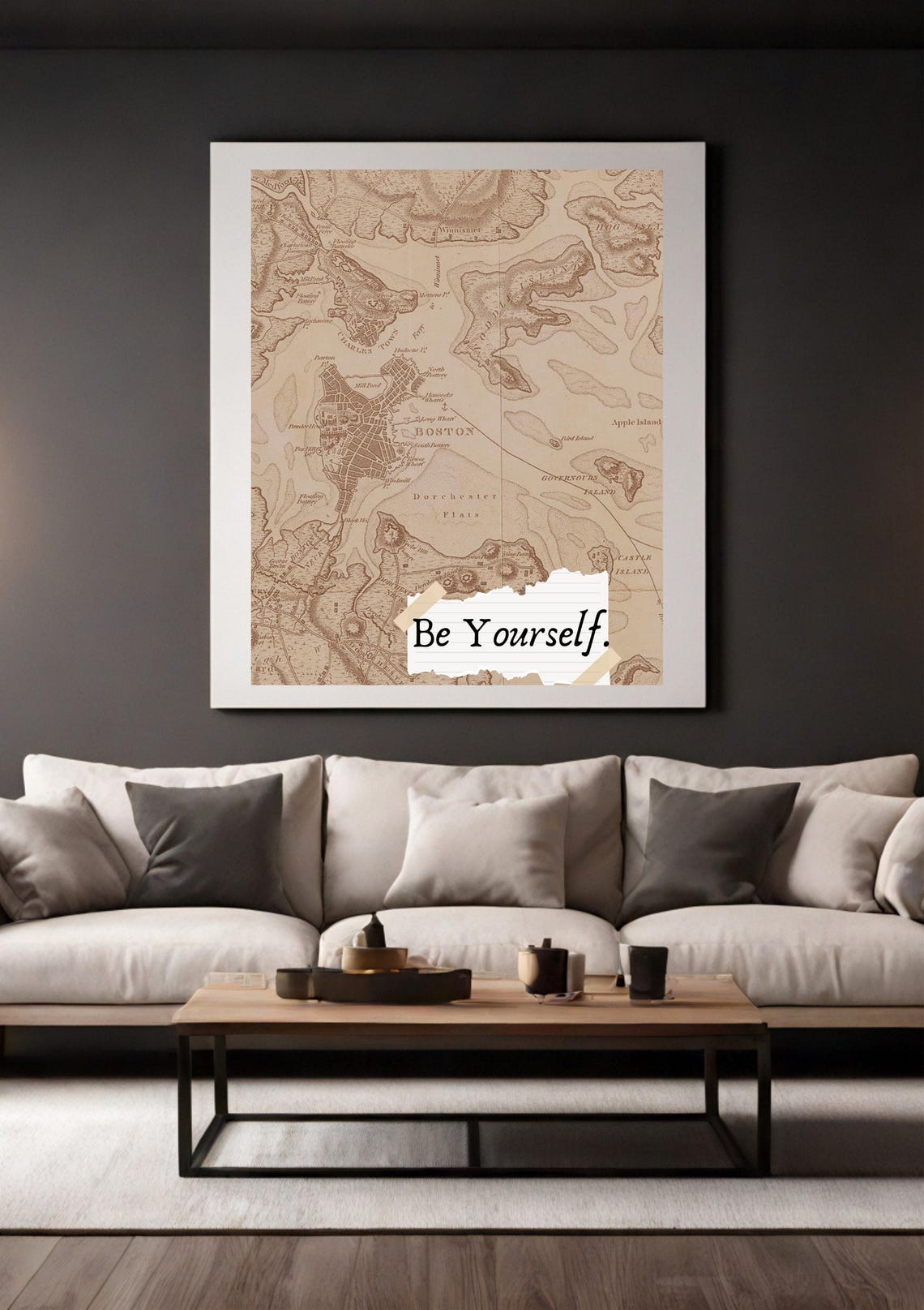 Wall Decor Posters, Large Format Art, Print Poster, Be Yourself Quote ...