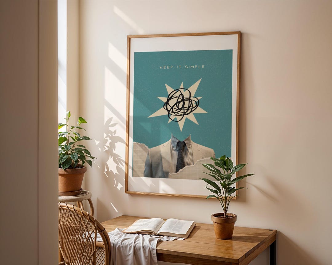 Wall Decor Posters, Large Format Print, Keep It Simple, Wall Art, Wall ...