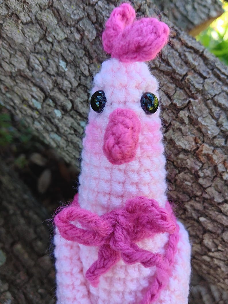 Crochet Pink Strawberry Chicken Plushie - Etsy