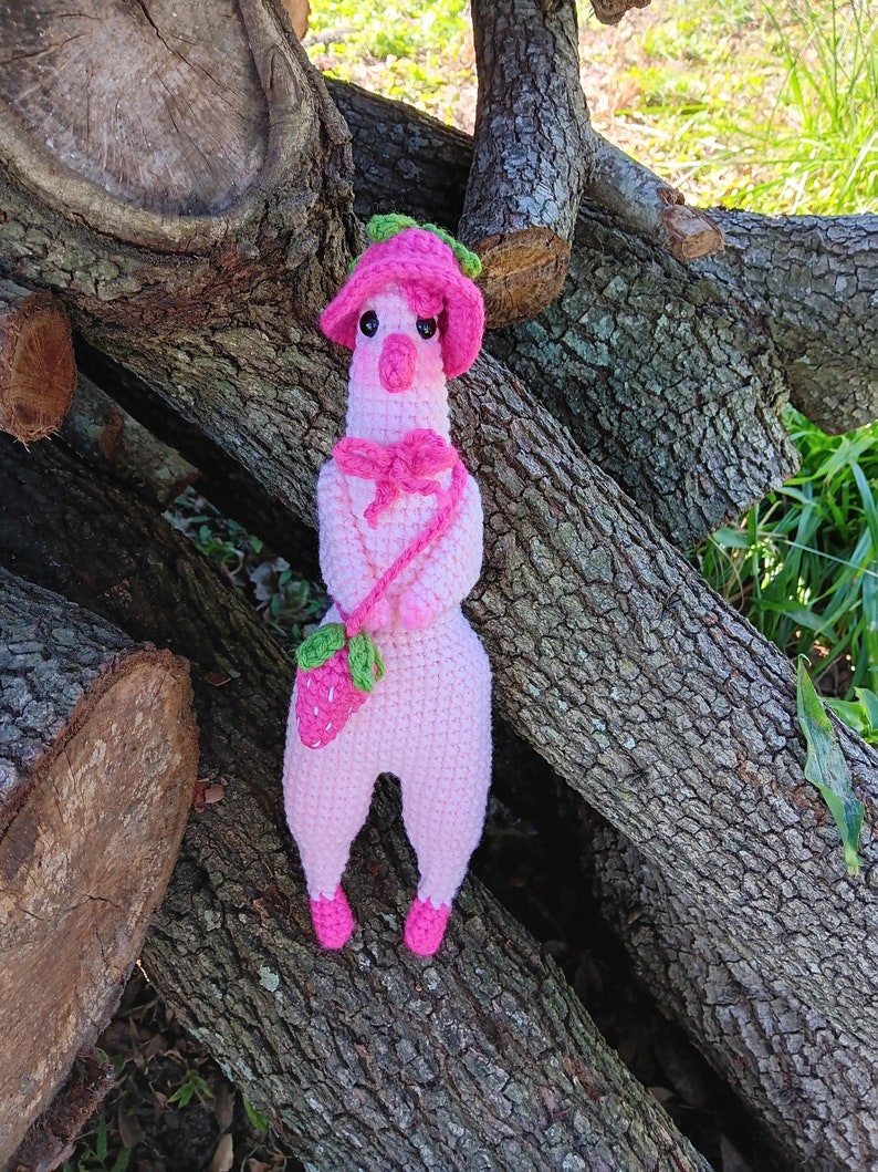 Crochet Pink Strawberry Chicken Plushie - Etsy