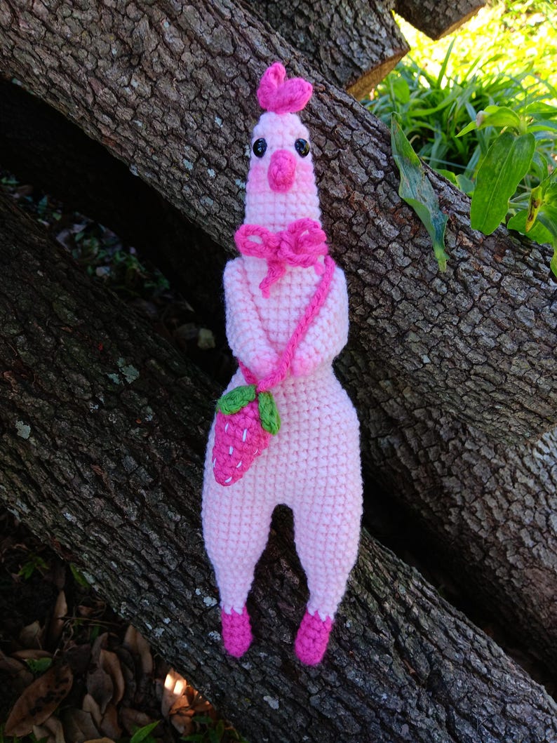 Crochet Pink Strawberry Chicken Plushie - Etsy