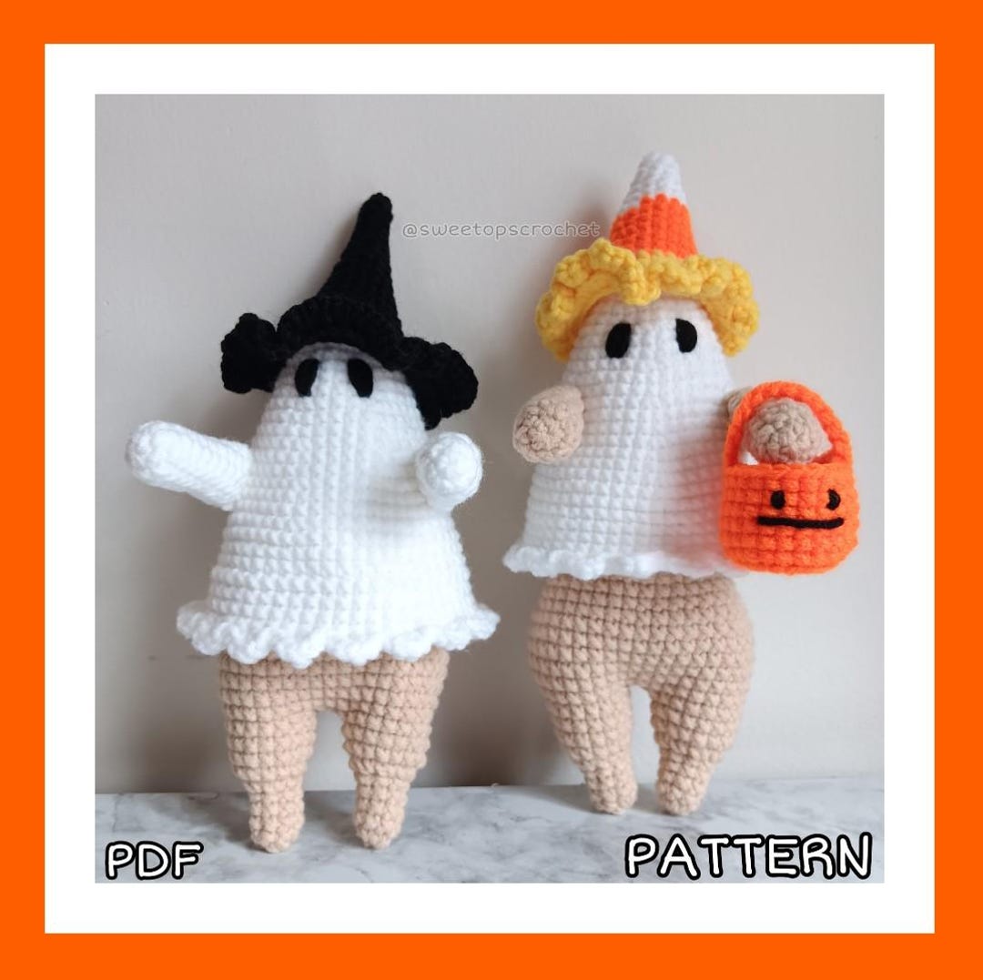 Pop-up Cheeky Ghost Pattern, Crochet Halloween Ghost, Witchy Ghost ...