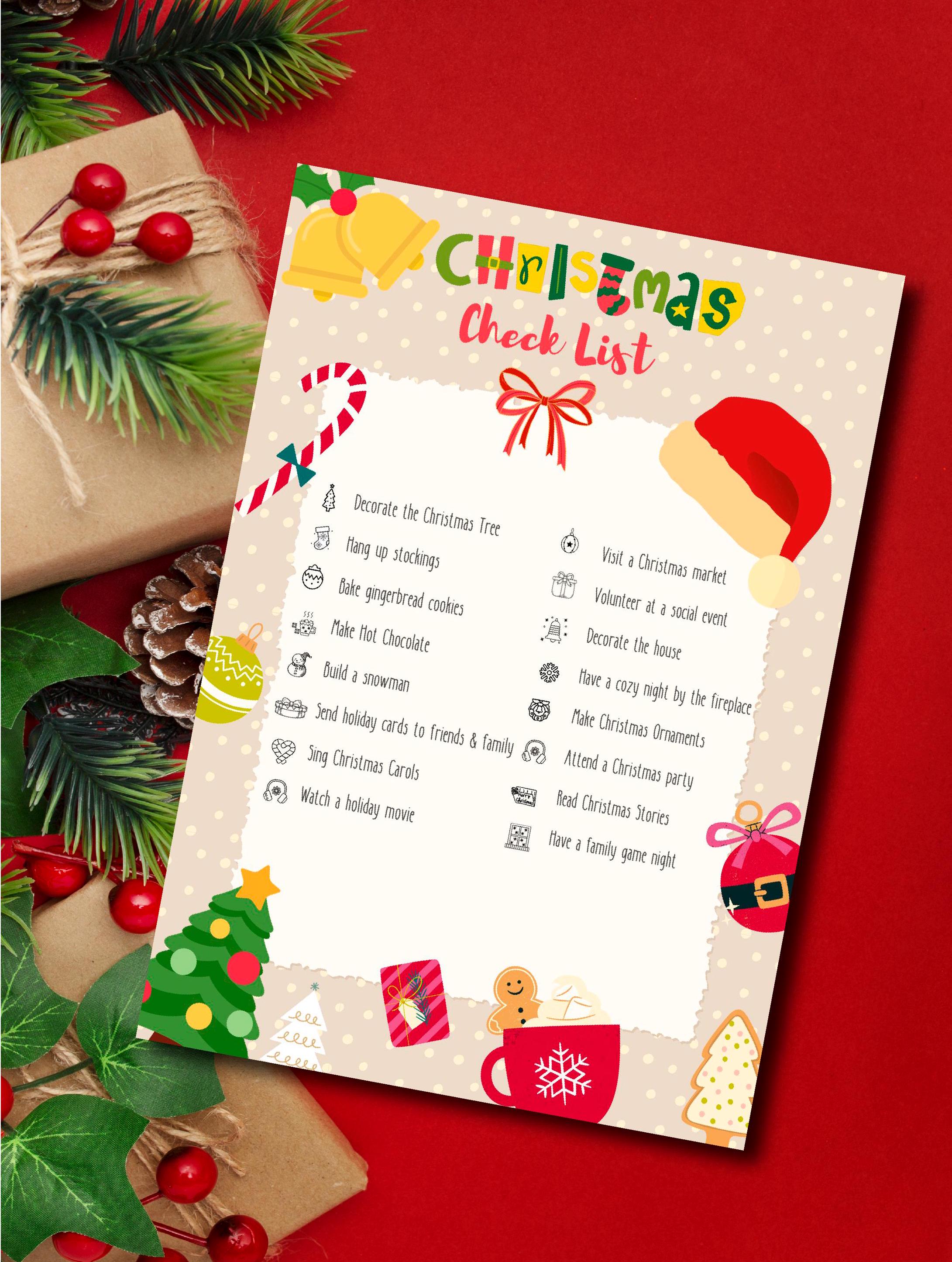 Kids Christmas Check List, Christmas Check List for Decoration ...