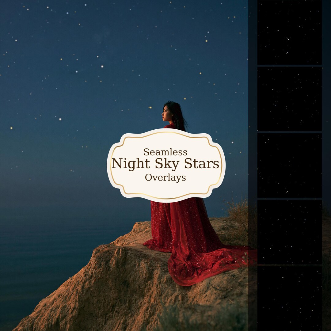 Realistic Night Sky Stars Overlays | Warm Celestial Pngs (instant ...