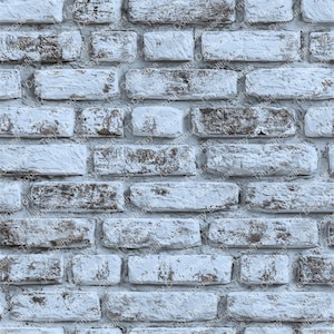 Powder Blue Painted Brick Wall Texture | Seamless Miniature Dollhouse ...