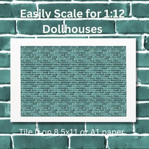 Weathered Green Concrete Brick Seamless Paper Bundle 12x12 | 1:12 for ...
