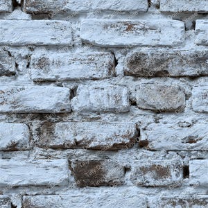 Powder Blue Painted Brick Wall Texture | Seamless Miniature Dollhouse ...