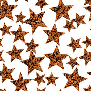 Orange Stars Glitter Seamless Pattern | Retro 70s Maximalist Design ...