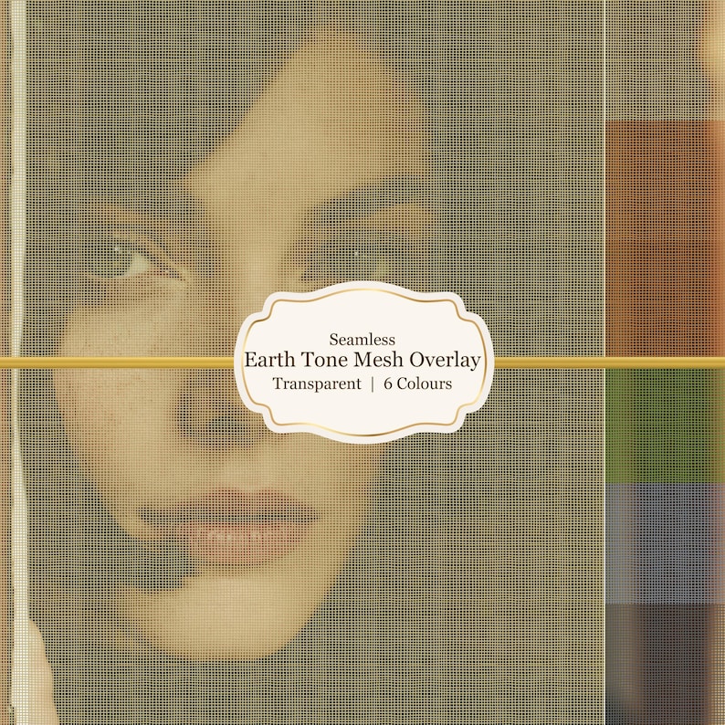 Earth Tone Mesh Overlay 72 PNG Bundle | 6 Colors | Tileable Transparent ...