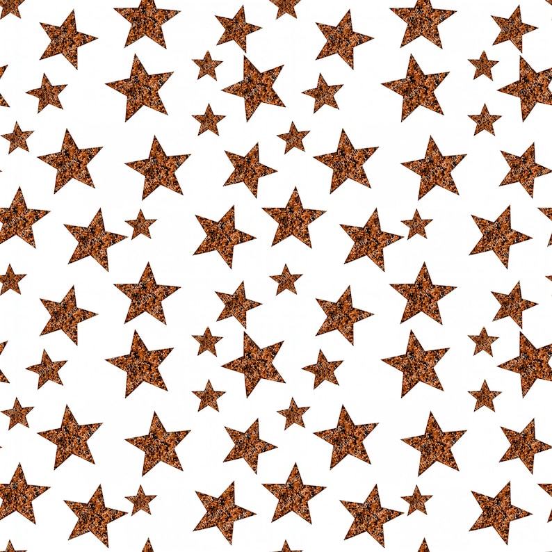 Orange Stars Glitter Seamless Pattern | Retro 70s Maximalist Design ...