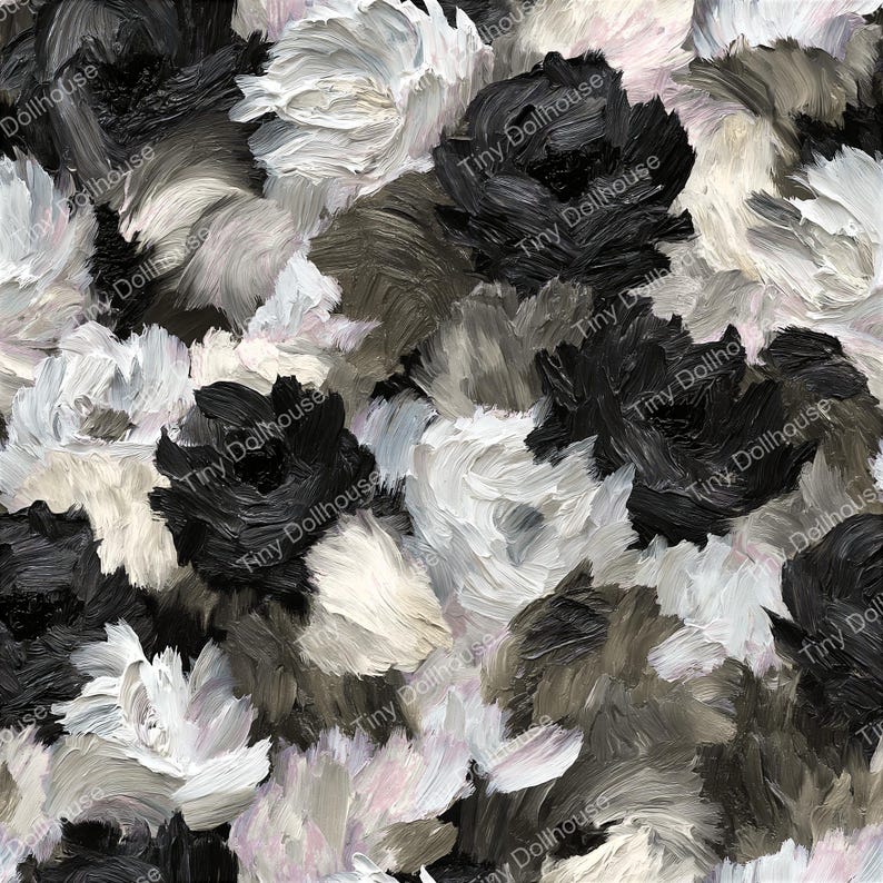 Impressionist Floral Digital Paper Bundle | Creamy Impasto Seamless ...