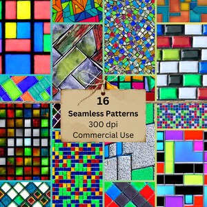 8-bit RGB Tiles Seamless Paper Bundle | Digital Patterns | Wallpaper ...