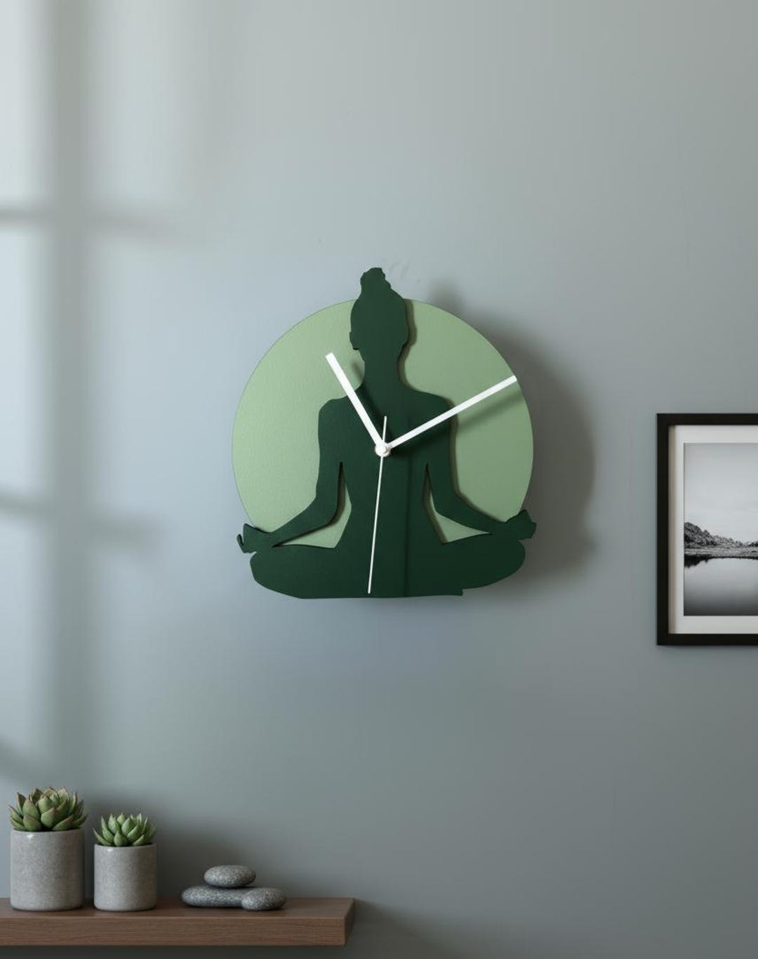 Meditation Wall Clock "vita" – Laser-cut Clock | Yoga Decor ...