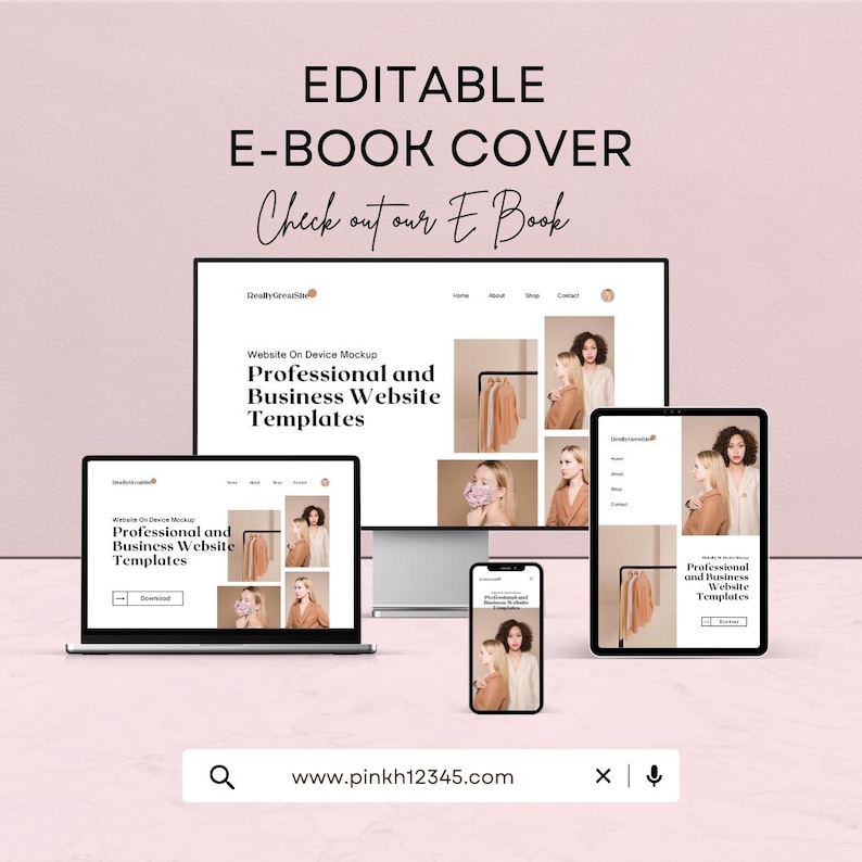 Pink E-book Mockup Bundle Tablets Device Mockup iPad Bookstagram ...