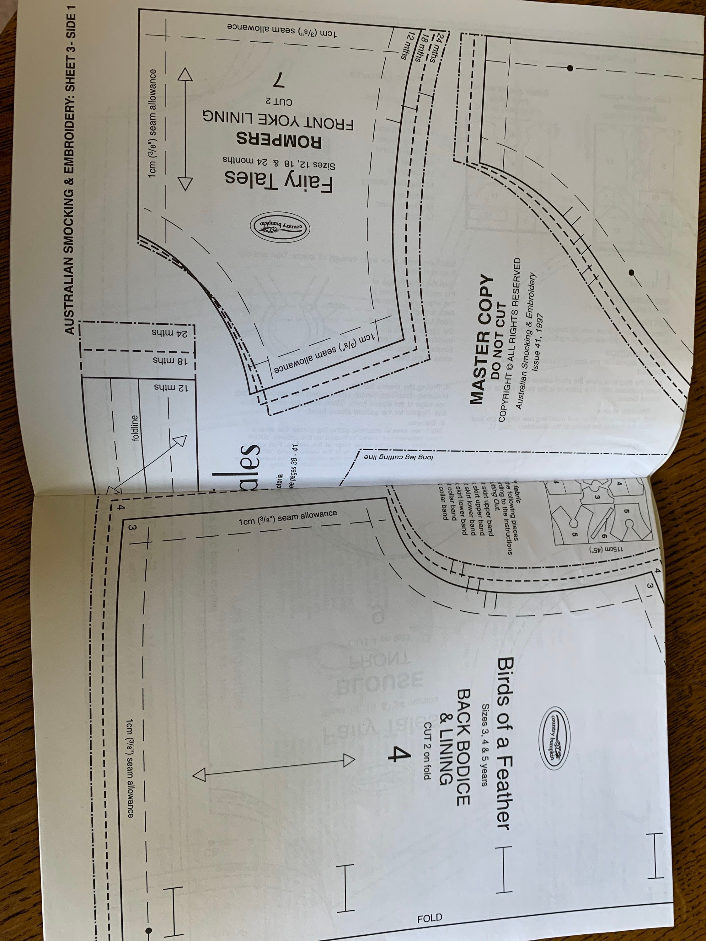 OOP Australian Smocking and Embroidery Vintage Issue 41 1997 PATTERNS ...