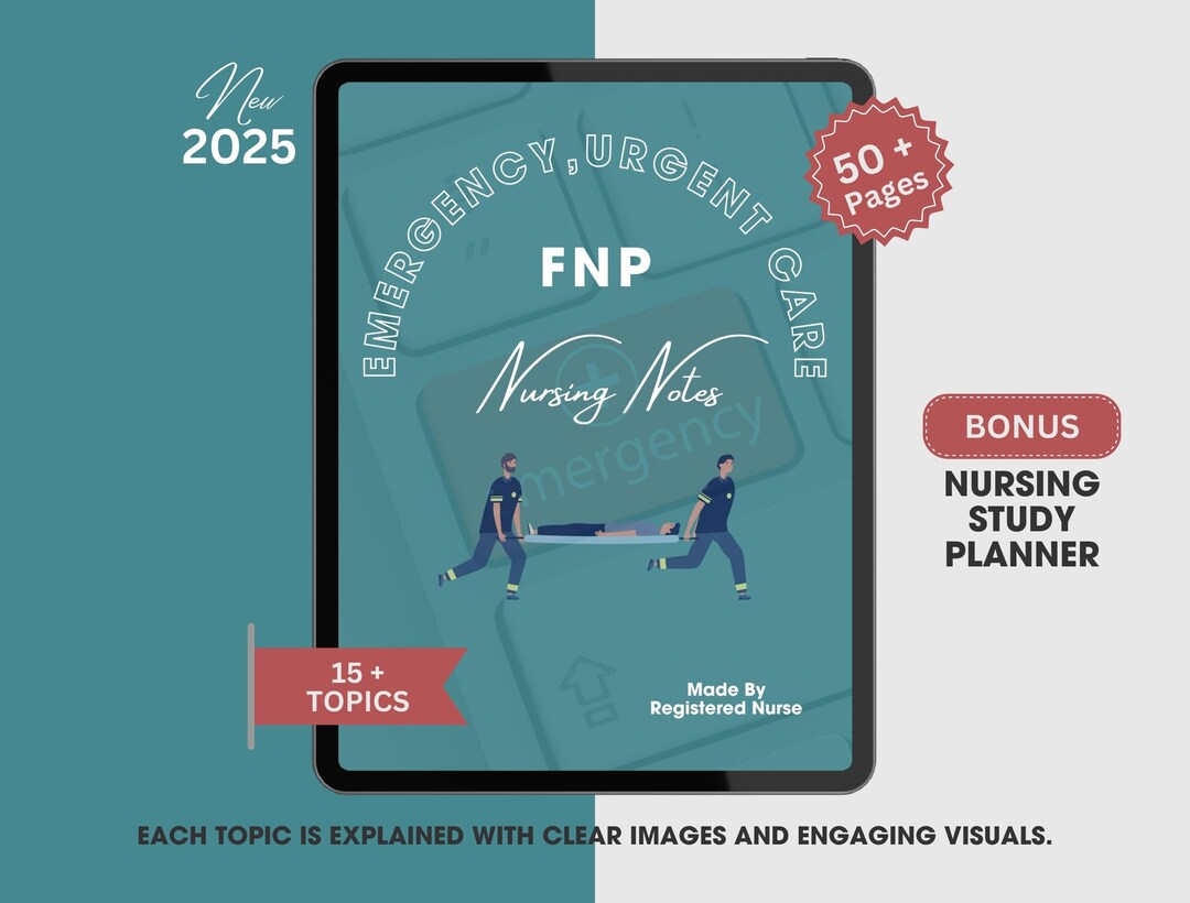 FNP Emergency Urgent Care Nursing Notes, FNP Mental Health Notes, FNP ...