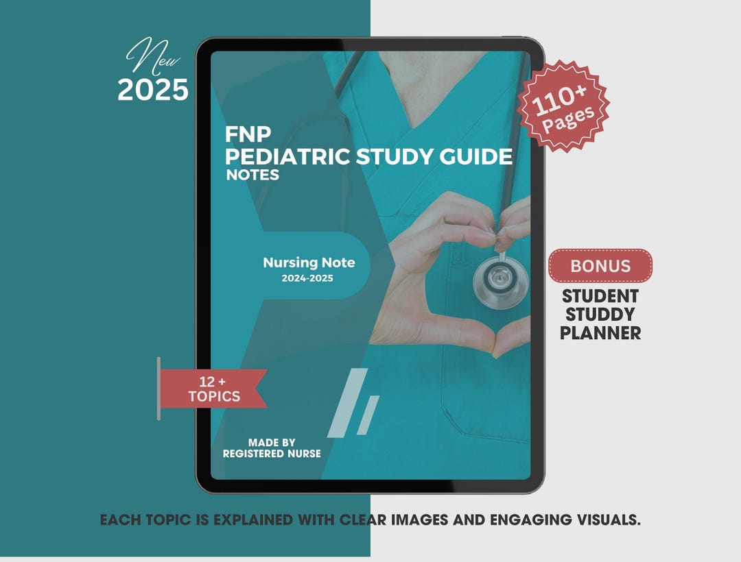 FNP Pediatric Study Guide, FNP Nurse Practitioner, Study Material for ...