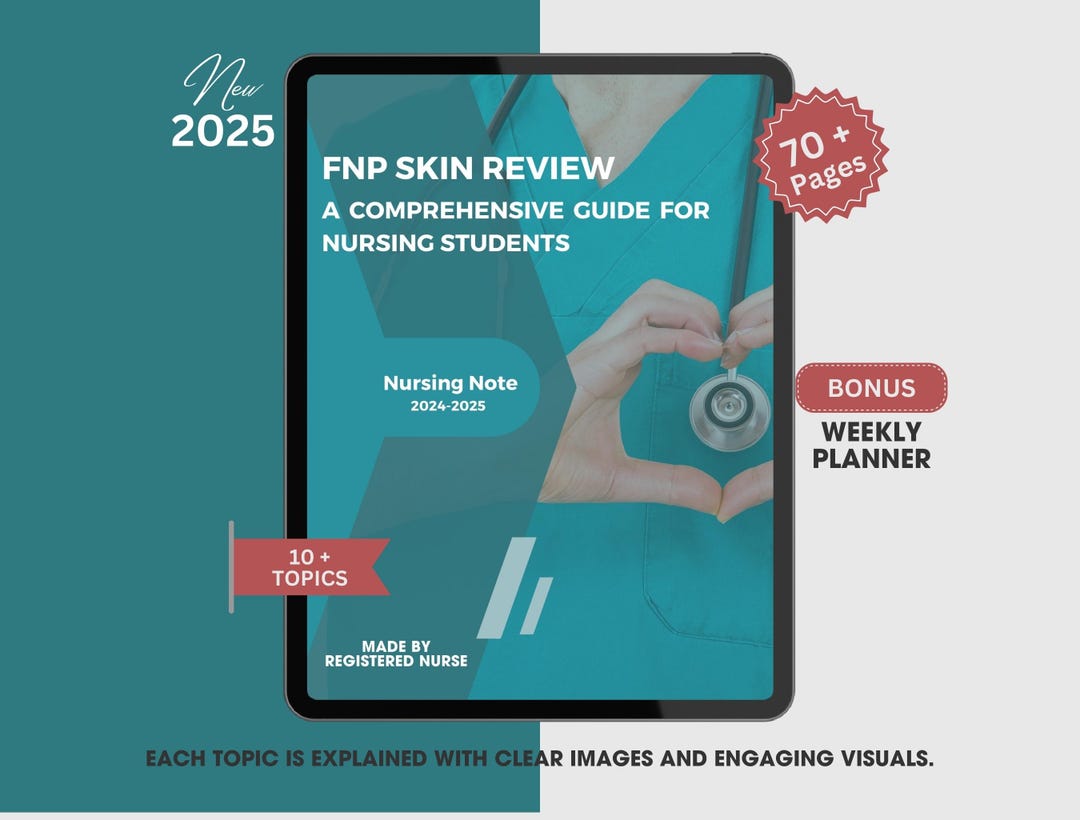 FNP Skin Review Guide, FNP Comprehensive Nursing Notes, Nursing School ...