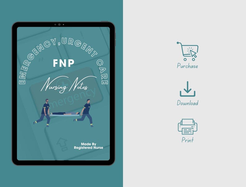 FNP Emergency Urgent Care Nursing Notes, FNP Mental Health Notes, FNP ...