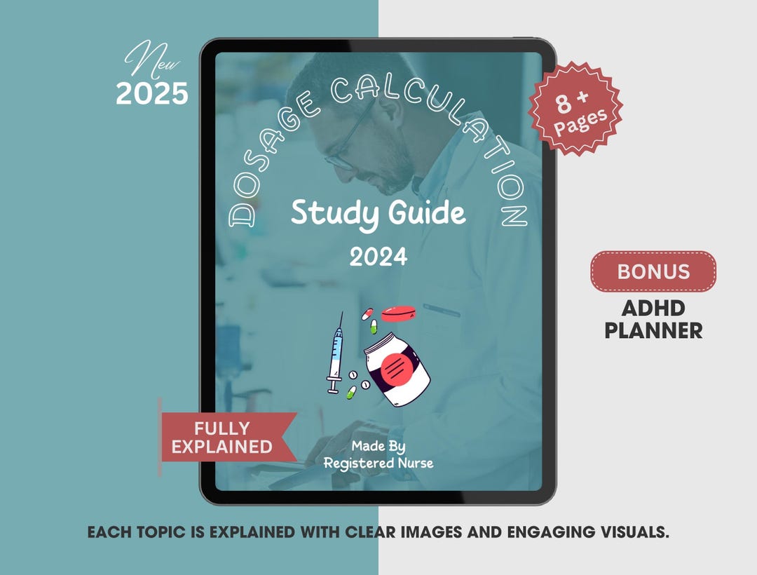 Dosage Calculation Study Guide, Nursing School Notes, Medication Dosage ...