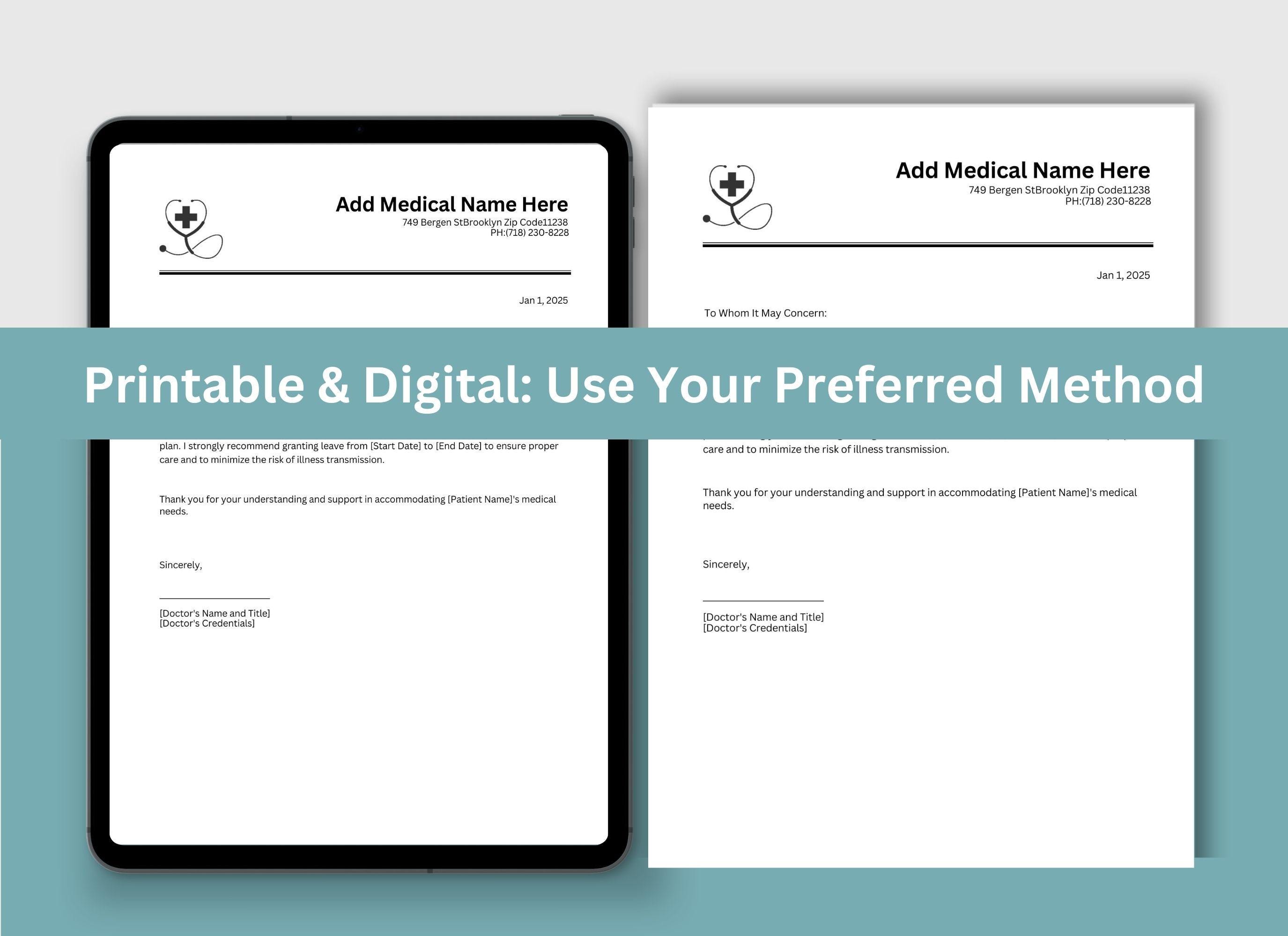 Editable Urgent Care Doctor Note, Doctor Excuse Note Template, Notes ...