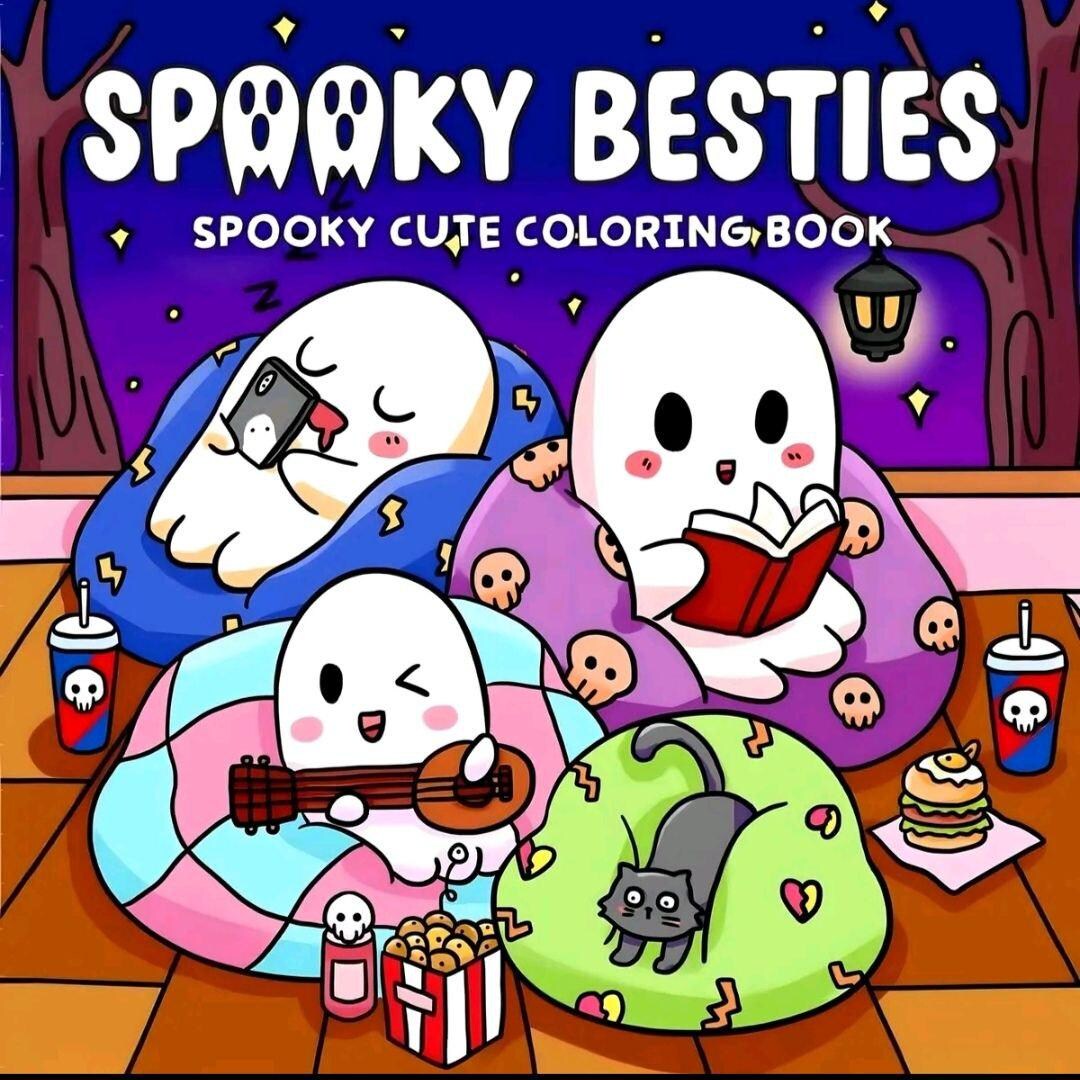 SPOOKY BESTIES is a Fun, Spooky-cute Coloring Book With 39 Printable ...