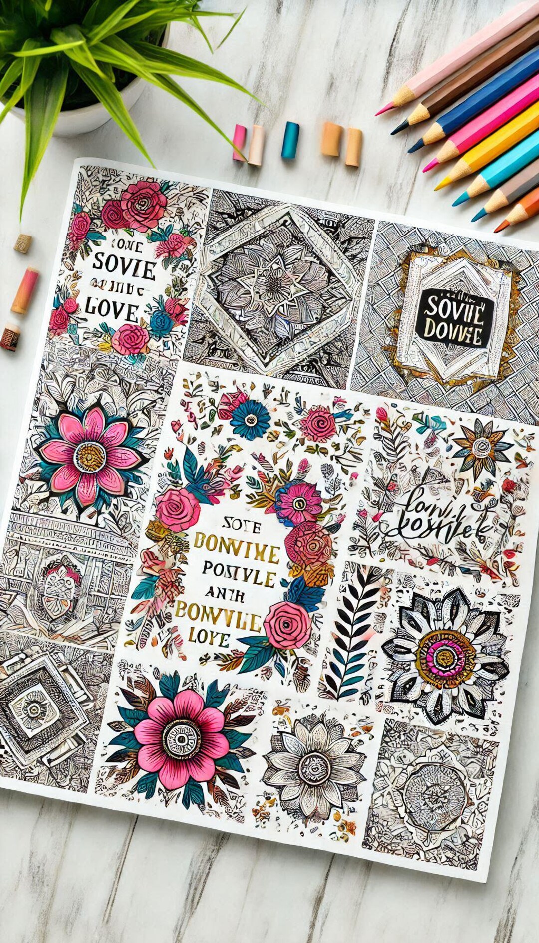 Motivational Quotes Coloring 20 Pages - Etsy