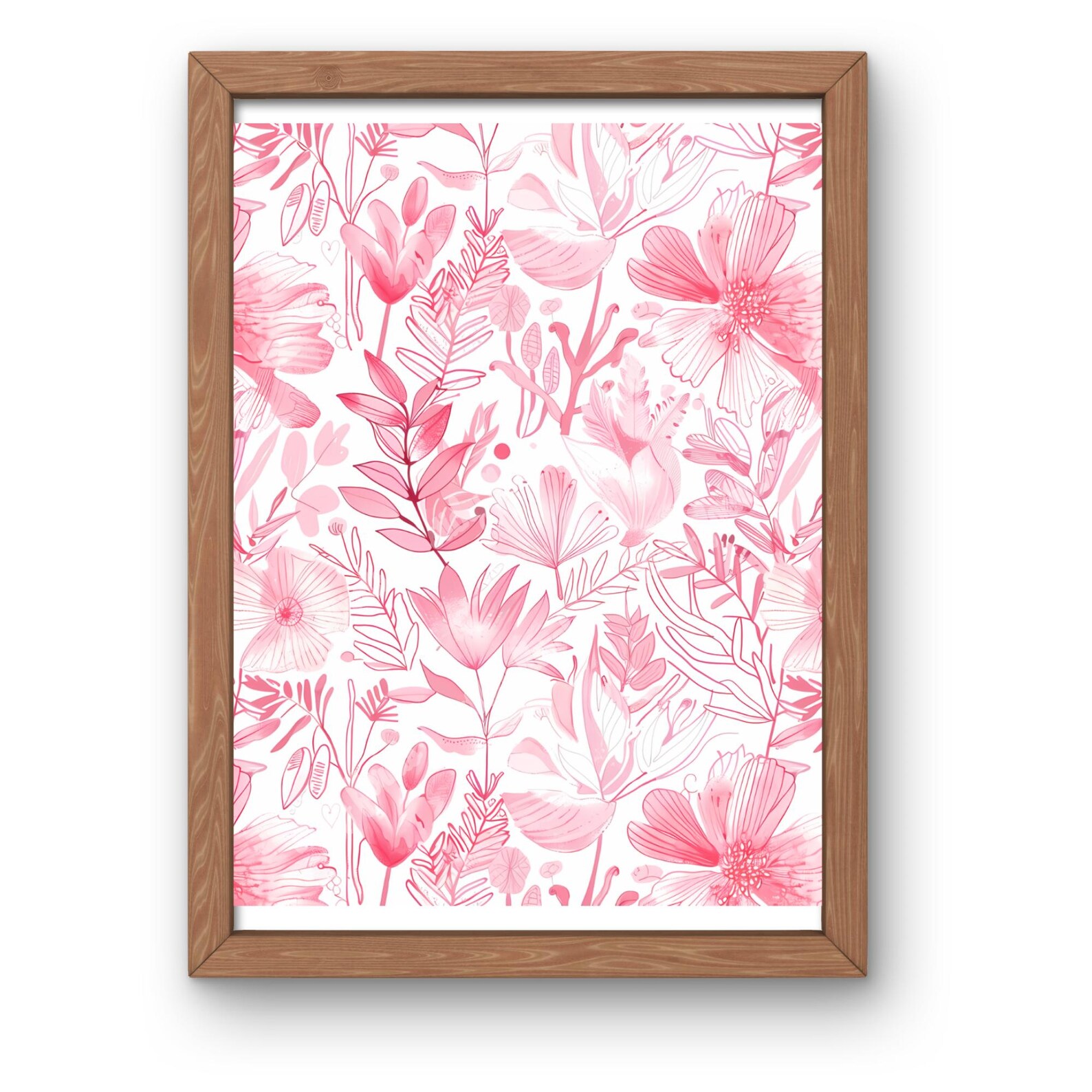 Pink Floral Print Pink PNG Wallpaper Pink Pattern Pink Flower Print ...