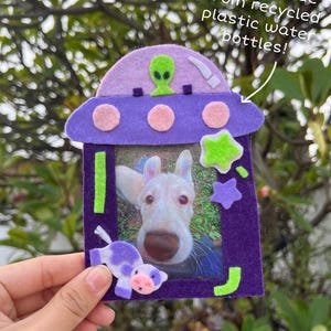 UFO Photocard Holder - Handmade Alien Spaceship Decorative Felt Photo ...