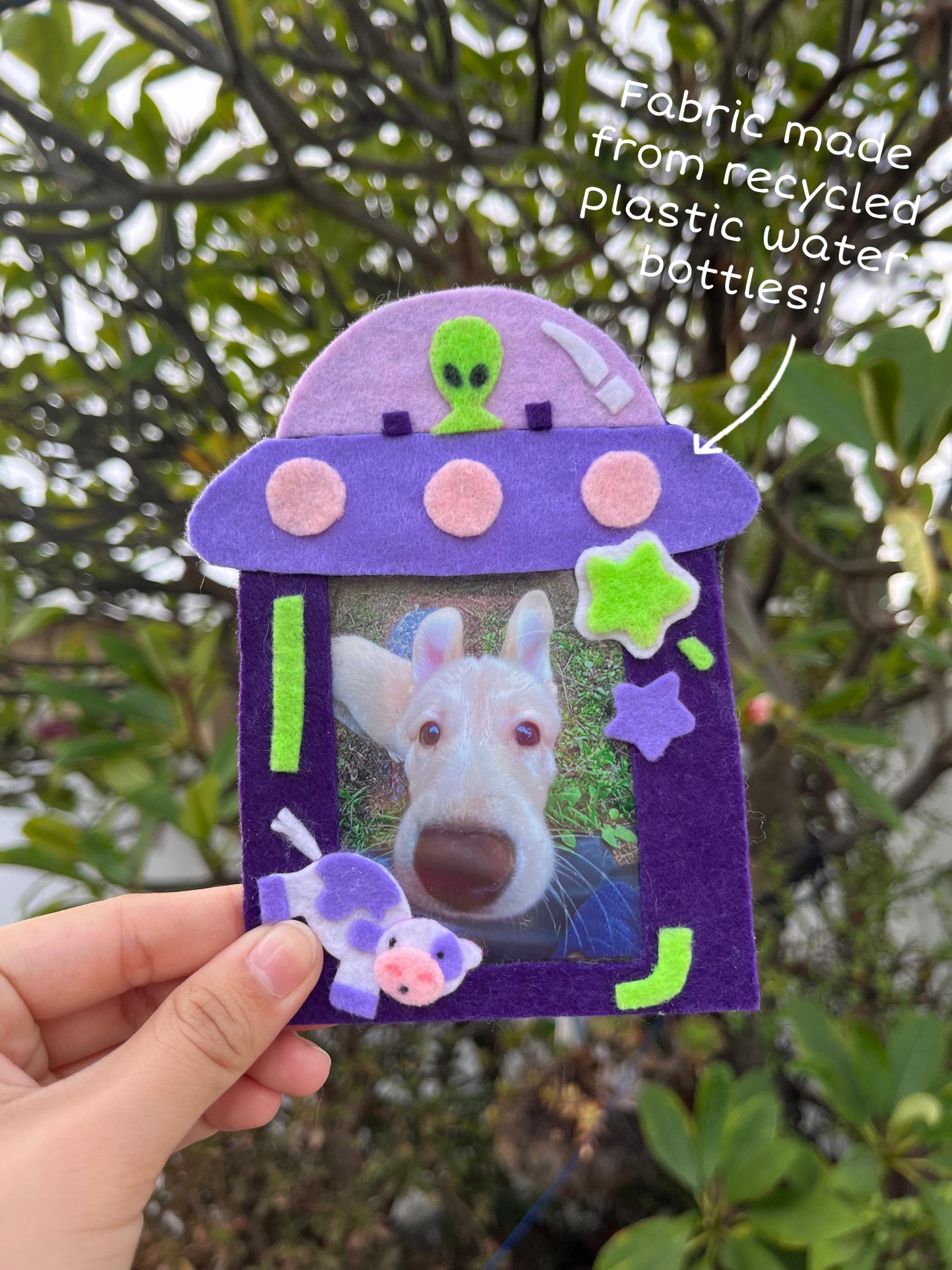 UFO Photocard Holder - Handmade Alien Spaceship Decorative Felt Photo ...