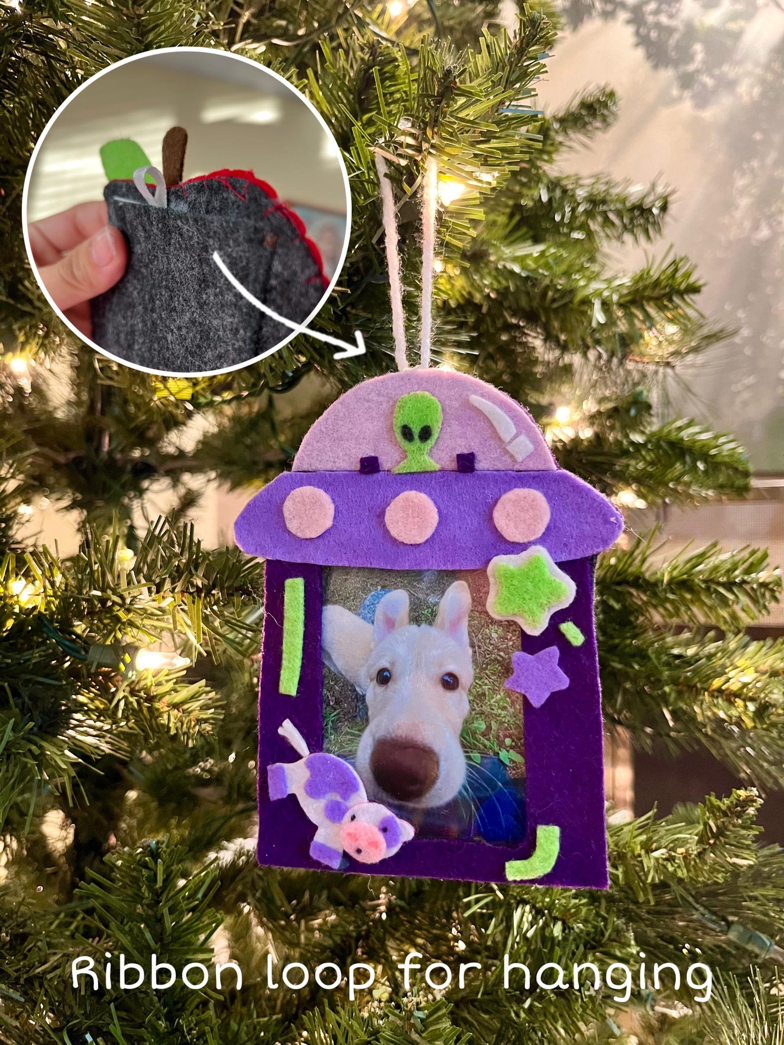 UFO Photocard Holder - Handmade Alien Spaceship Decorative Felt Photo ...