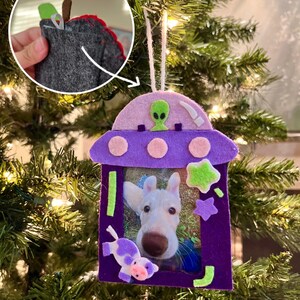 UFO Photocard Holder - Handmade Alien Spaceship Decorative Felt Photo ...