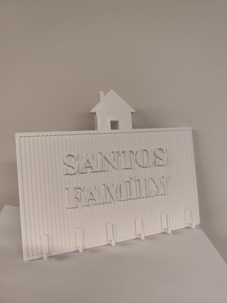 Custom Name Key Holder: 3D Printed Wall Decor, No Drill - Etsy