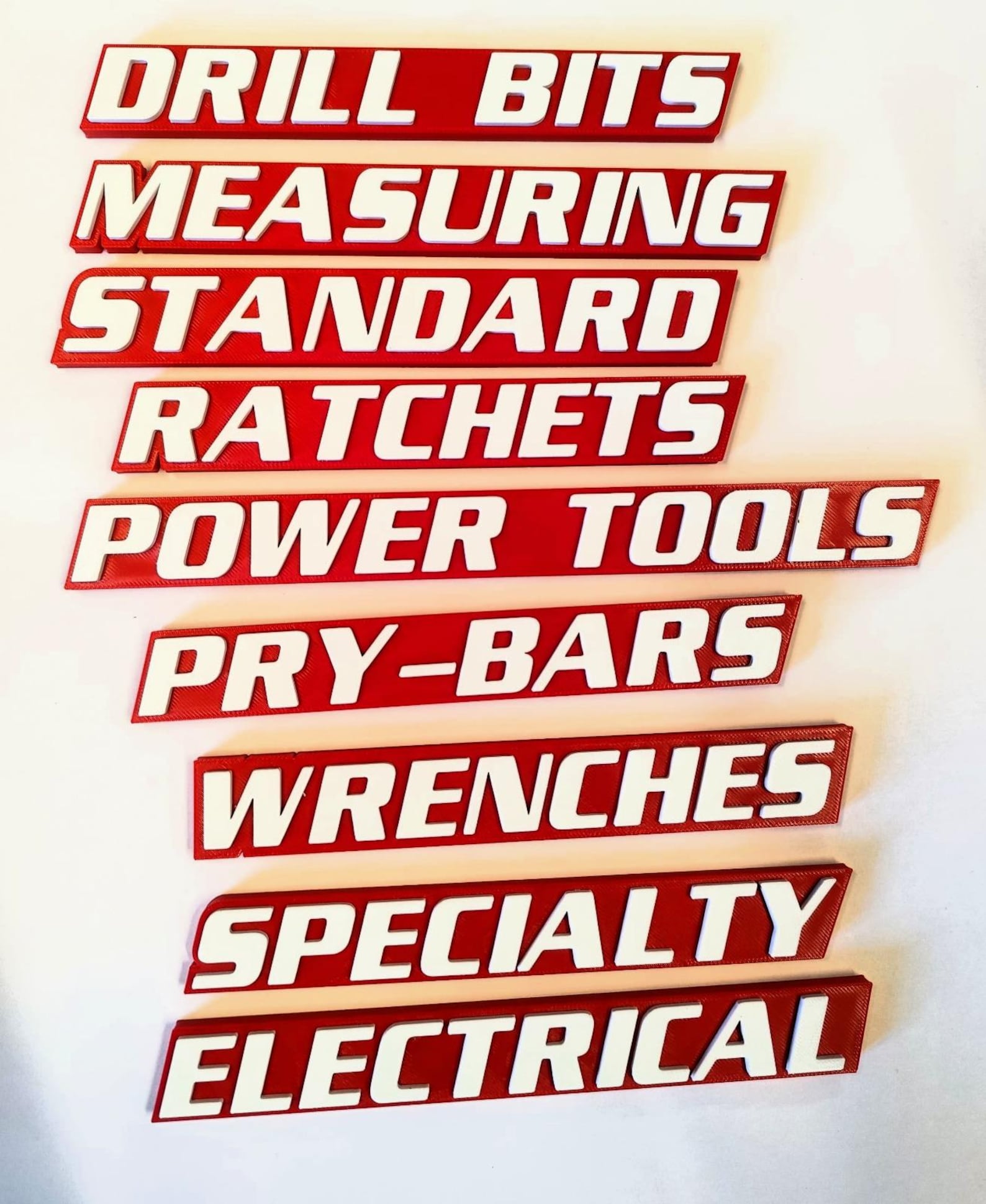 10 Custom Magnetic Toolbox Labels - Customizable Tool Drawer Badges ...