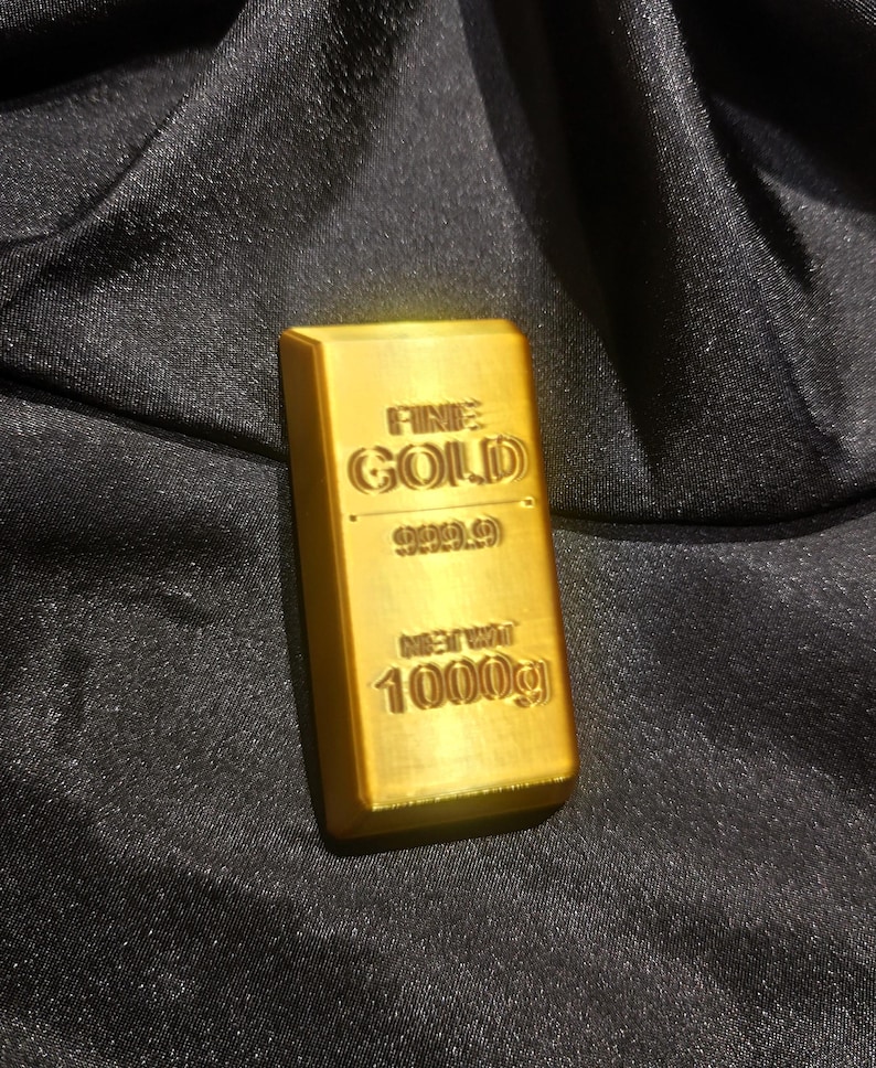 Realistic Gold Bar Decor - Fake Gold - Luxury Ingot Style Desk Accent ...