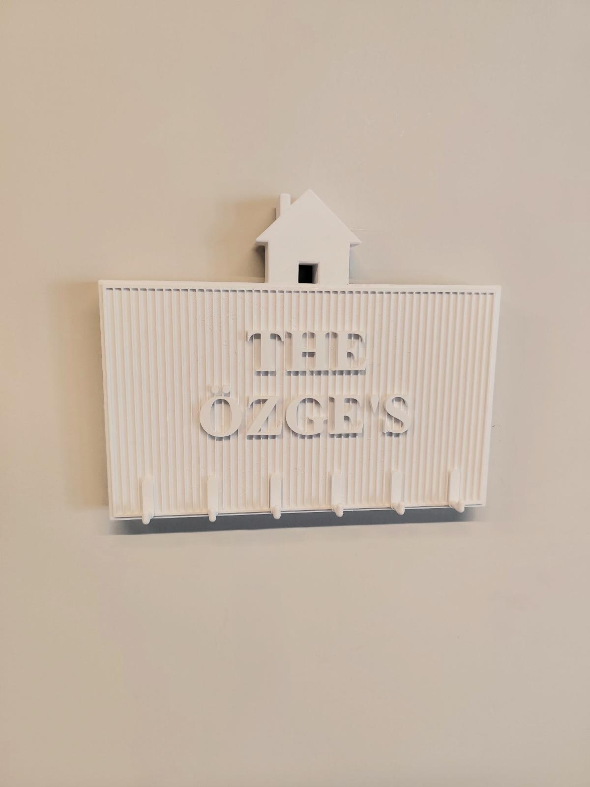 Custom Name Key Holder: 3D Printed Wall Decor, No Drill - Etsy