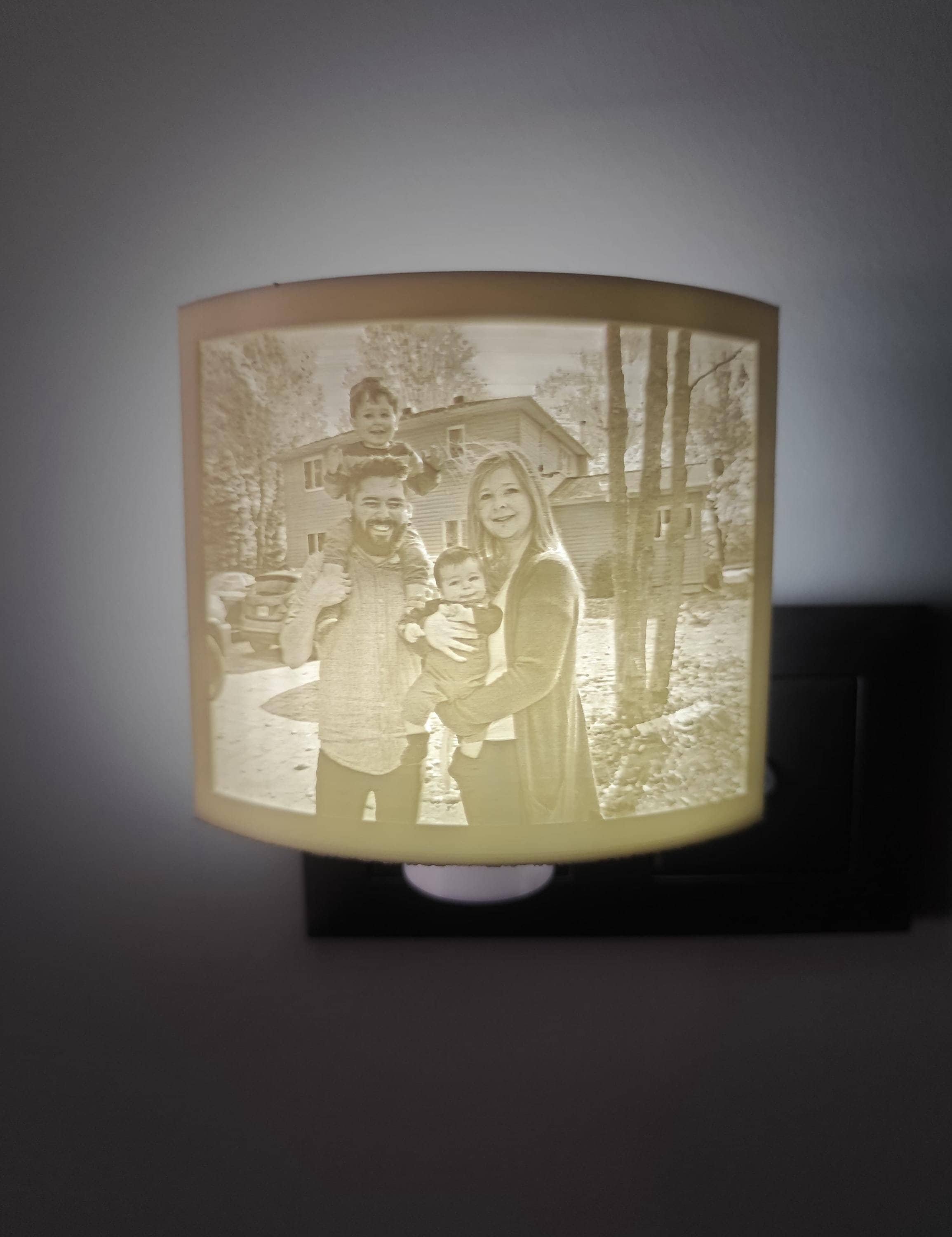 Custom Lithophane Night Light, Personalized 3D Printed Photo Lamp for ...