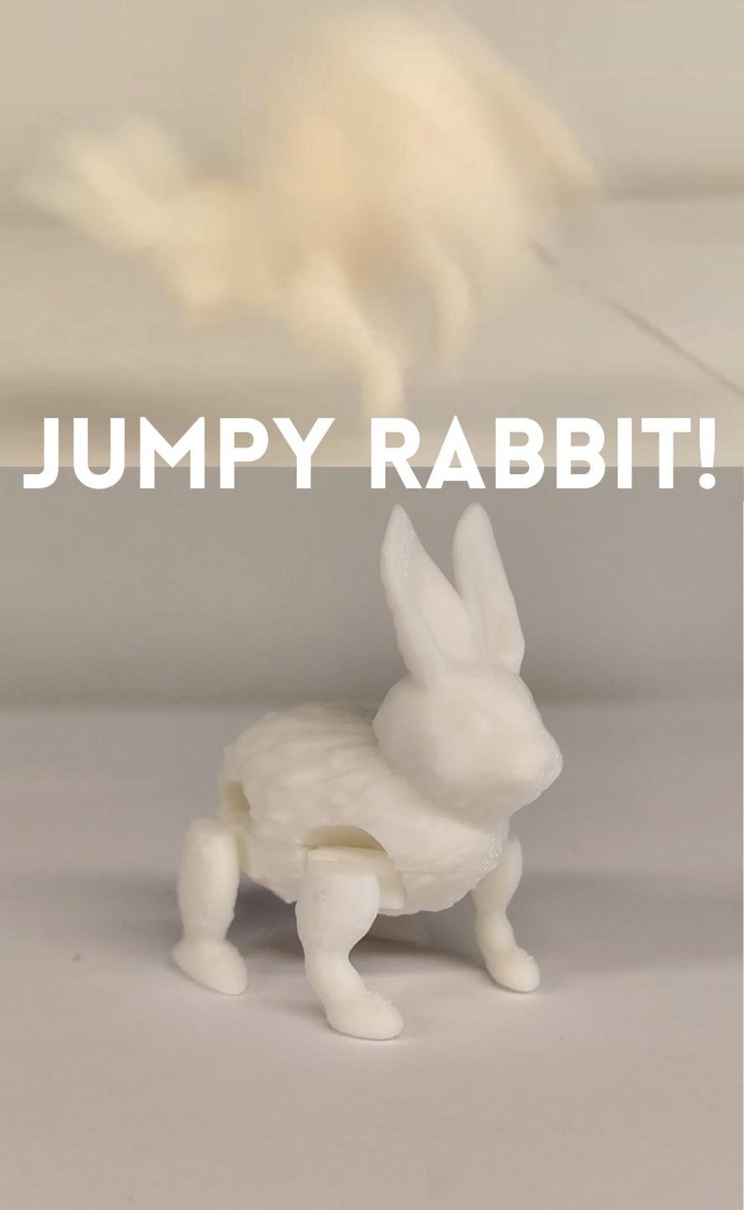Jumping Bunny Kinetic Toy – 3D Printed Spring-powered Toy Rabbit - Etsy UK