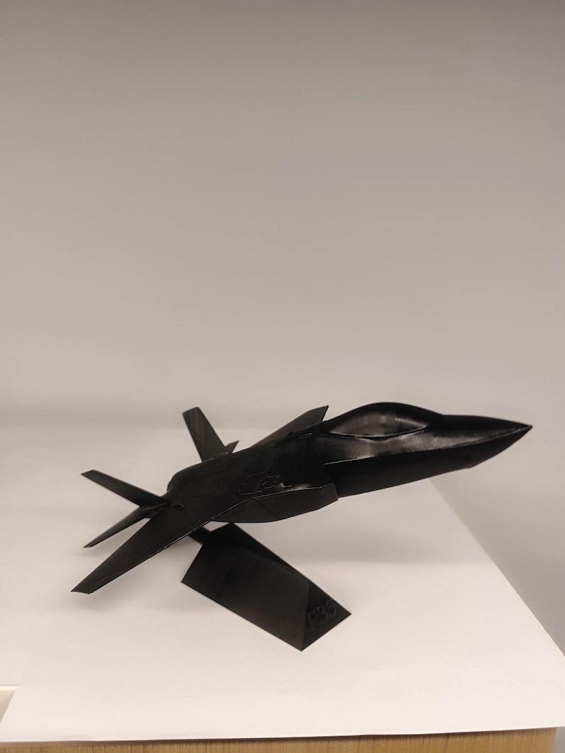 F-35 Fighter Jet 3D Printed Model With Stand – Detailed Aircraft ...