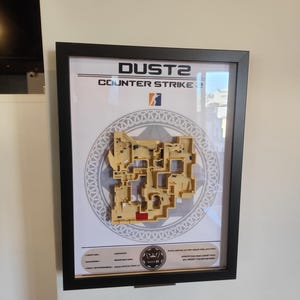 3D Counter Strike Dust2 Map Inspired Wall Art -framed With Unique ...