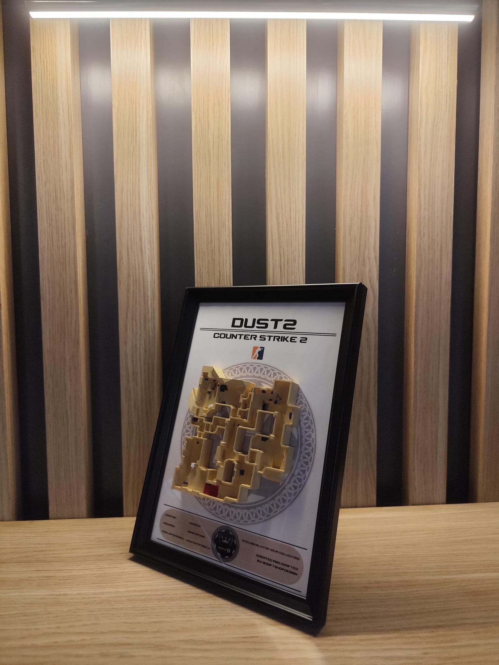3D Counter Strike Dust2 Map Inspired Wall Art -framed With Unique ...