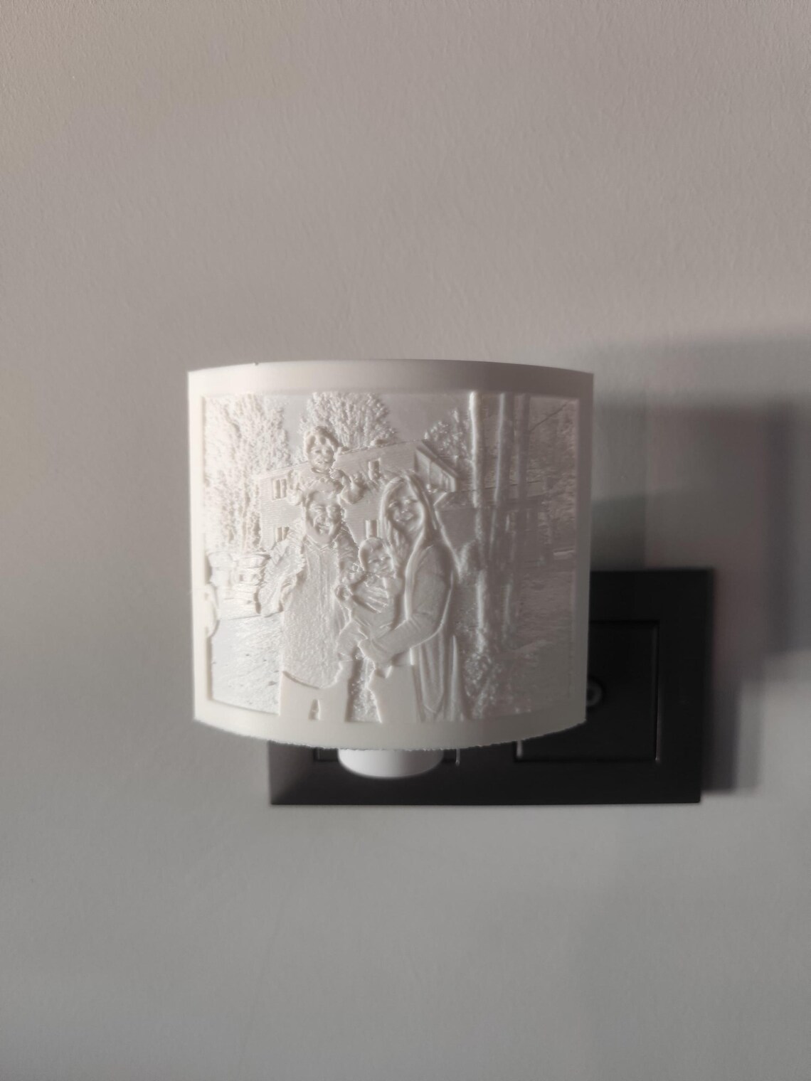 Custom Lithophane Night Light, Personalized 3D Printed Photo Lamp for ...
