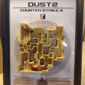 3D Counter Strike Dust2 Map Inspired Wall Art -framed With Unique ...