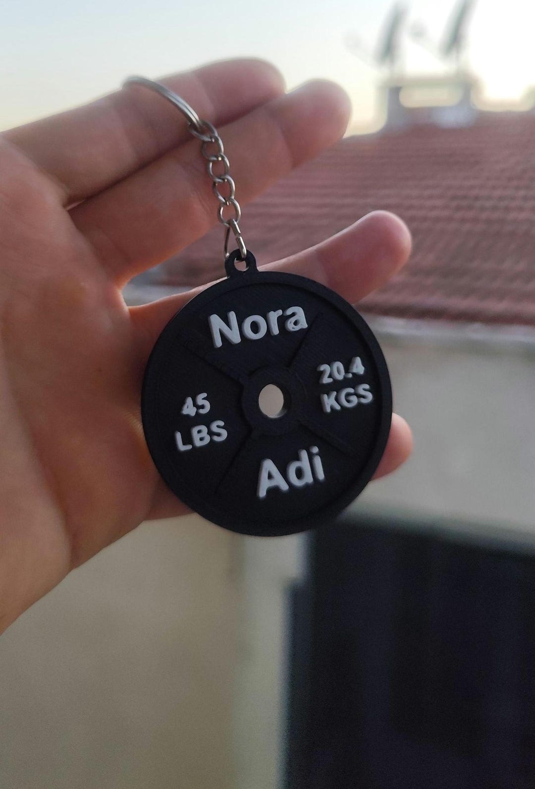 Weight Plate Keychain Custom 3D Printed– Personalized Gym Gift | Color ...